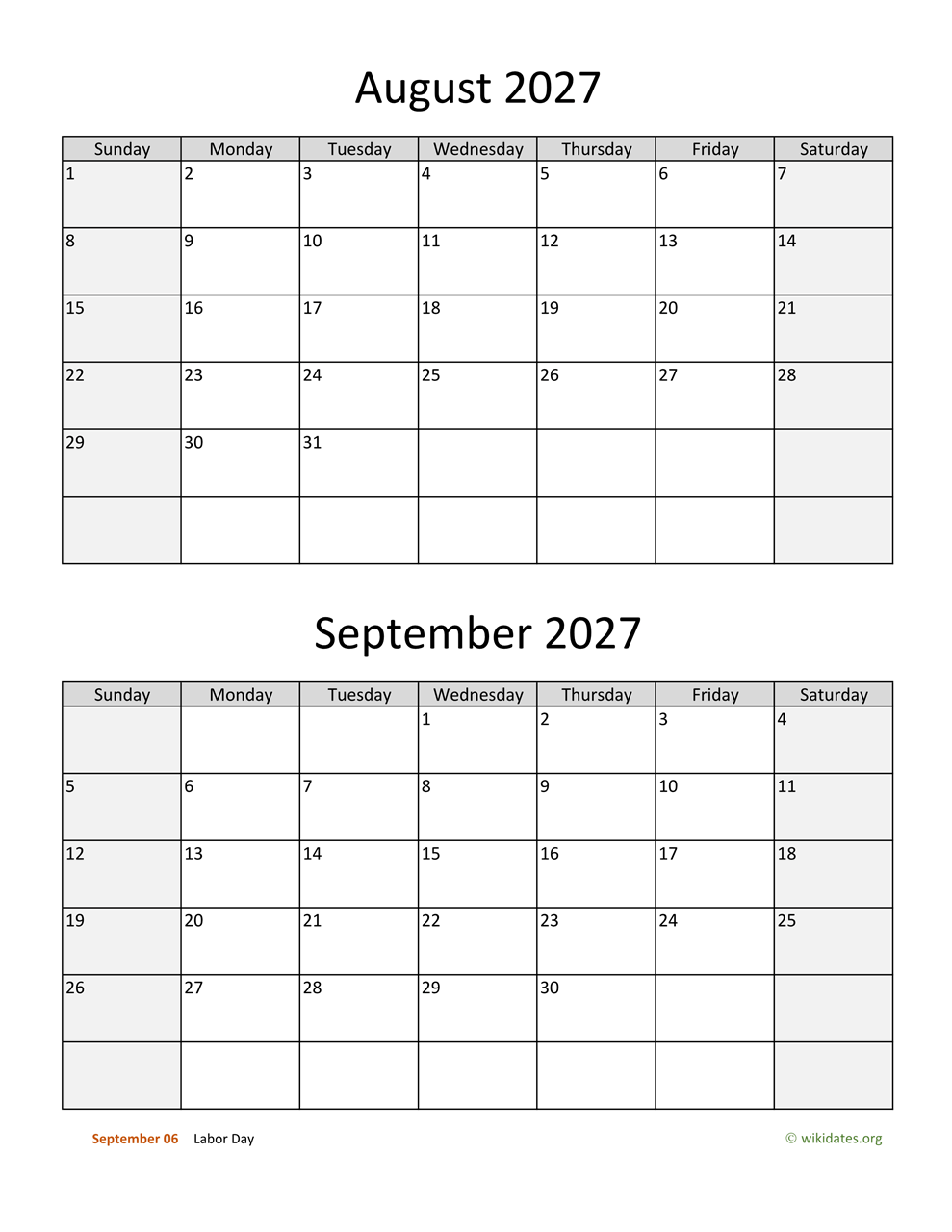 August and September 2027 Calendar | WikiDates.org August and September 2027 Calendar | WikiDates.org