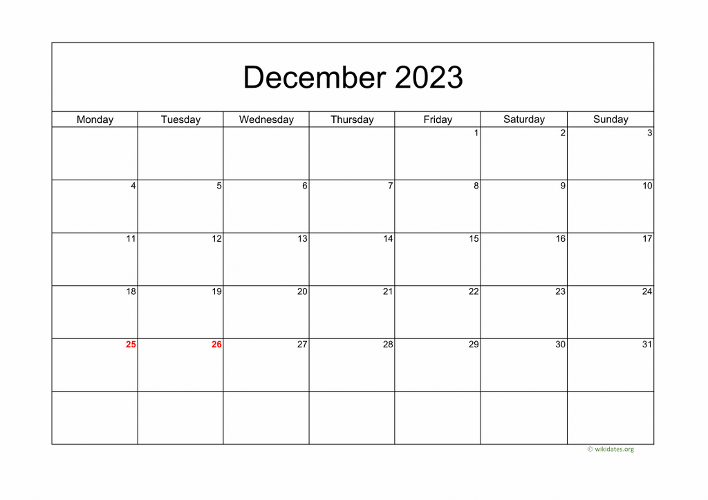 Calendar December 2023 United Wikidates